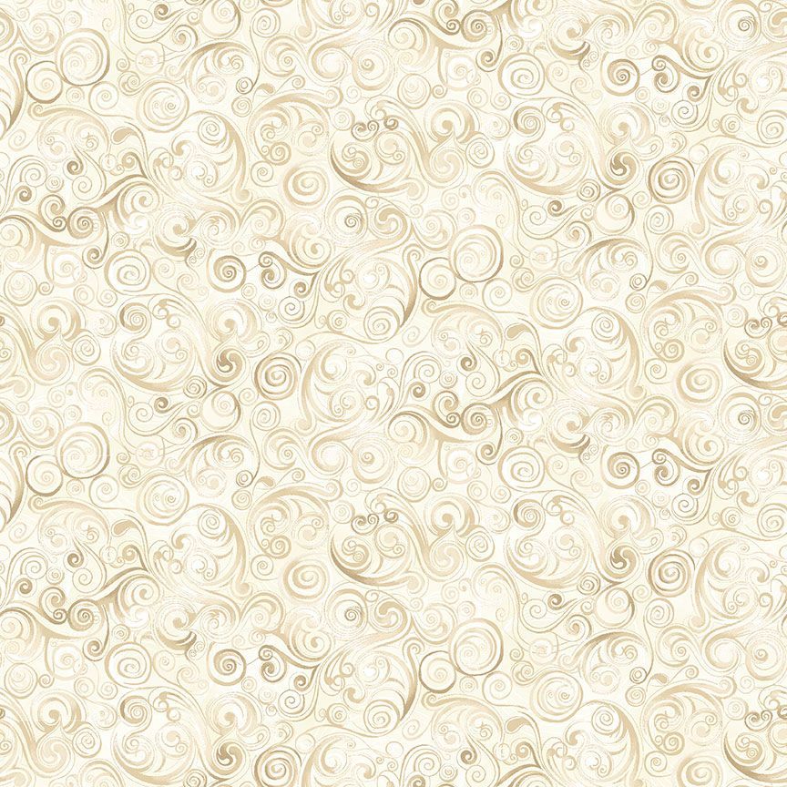 Sonata Swirls On Music Notes Cream Fabric
